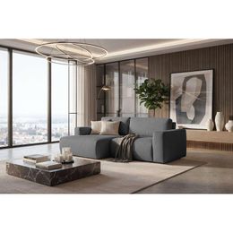 Home Affaire Schlafsofa &raquo;Noord Schlafecksofa, Breite 250 cm&laquo; Cord, Struktur, Webstoff, mit Wellenunterfederung, Massivholzrahmen 100% PES