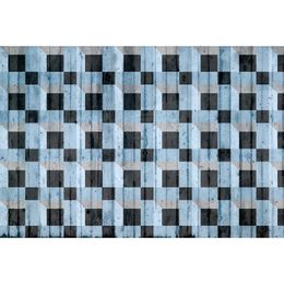 ARCHITECTS PAPER Fototapete &raquo;Atelier 47 Squares 3D 3&laquo; 3D-Optik glatt Vlies, Wand, Schr&auml;ge, Decke blau Vlies