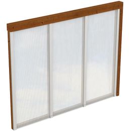 Skan Holz Carport-Seitenwand m. Polycarbonatplatten braun Holzwerkstoff