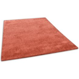 Tom Tailor HOME Hochflor-Teppich &raquo;Shaggy Teppich Cozy&laquo; rechteckig 25 mm H&ouml;he Uni Farben, auch in Pastell Farben, weich & kuschelig braun Polyester