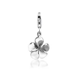 NENALINA Damen Charm-Einh&auml;nger &raquo;Anh&auml;nger Frangipani Bl&uuml;te Flower 925 Silber&laquo; silber