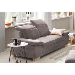 Home Affaire 2-Sitzer &raquo;Bergamo Multifunktions-Sofa, bequem und komfortabel&laquo; mit Armlehn-und R&uuml;ckenfunktion, Federkern grau Chenille 100% Polyester;