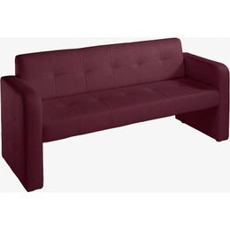 exxpo - sofa fashion Sitzbank &raquo;Barista K&uuml;chensofa, kompakte Stellma&szlig;e, Sitzh&ouml;he 49cm&laquo; mit R&uuml;ckenlehne rot Carabu (50%Polyester, 35%Polyacryl, 15%