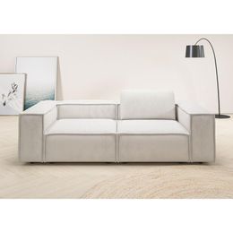Home Affaire 2-Sitzer &raquo;Watertown, modernes Sofa 246 cm breit, auch in Feincord&laquo; stilvolles Sofa f&uuml;r 2 Personen mit extra breiter Sitzfl&auml;che wei&szlig; 95% 