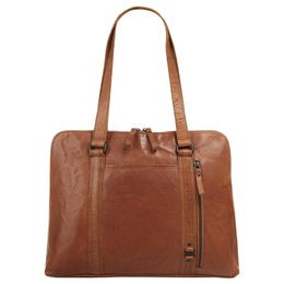 SPIKES & SPARROW Spikes & Sparrow Damen Shopper echt Leder braun