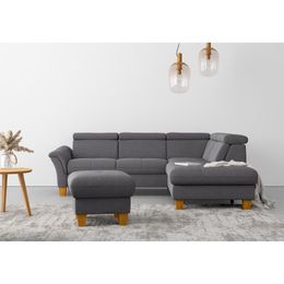 Home Affaire Ecksofa &raquo;Lindgren L-Form&laquo; wahlweise mit TV-Funktion, Stauraum und Kopfteilverstellung braun 100% Polyester