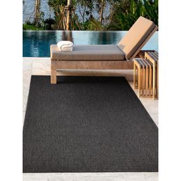 the carpet Teppich &raquo;Toulose&laquo; rechteckig 1 mm H&ouml;he moderner robuster In und Outdoor Teppich grau Polypropylen