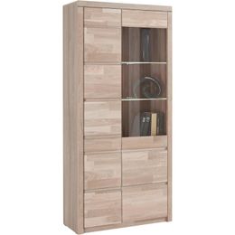 OTTO home Vitrine &raquo;Silkeborg&laquo; H&ouml;he 190 cm wei&szlig; Holz teilmassiv