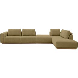 Musterring Wohnlandschaft Anreihsofa mit Armlehne links, Eckteil rechts mit Kissen & Hocker 100% Polyester