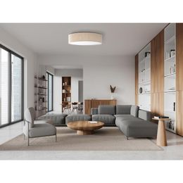 NOWA LED Deckenleuchte &raquo;CONNY&laquo; LED-Modul 1 Stk. Warmwei&szlig; Deckenlampe Textil rund Schlafzimmer Wohnzimmer