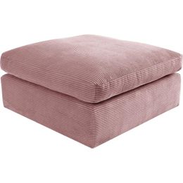 Alina Hocker &raquo;Sandy&laquo; 122 cm breit und 122 cm tief rosa Cord GCT (92% Polyester, 8% Nylon)