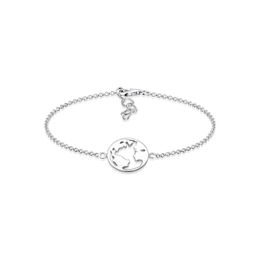 Elli Damen Armband &raquo;Weltkugel Globus Reise Travel Cut Out 925er Silber&laquo; silber
