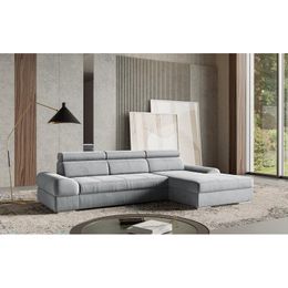 Sit & More sit&more Ecksofa &raquo;Broadway L-Form&laquo; inklusive Kopfteilverstellung, wahlweise mit Bettfunktion grau 100% Polyester