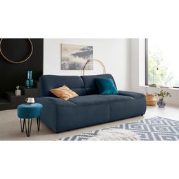 DOMO collection 2-Sitzer &raquo;Cesena modernes Sofa mit flachen Armlehnen, komfortabel&laquo; fester Sitzkomfort, frei im Raum stellbar blau