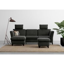 Home Affaire Ecksofa &raquo;Trelleborg L-Form&laquo; wahlweise mit Bettfunktion und Bettkasten, inkl. Federkern-Polsterung grau 95% Polyester, 5% Polyamid