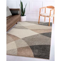 MERINOS Teppich &raquo;Thales 6100&laquo; rechteckig 10 mm H&ouml;he Kurzflorteppich mit Konturenschnitt, Wohnzimmer beige Polyester