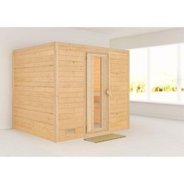 Karibu Sauna &raquo;Soraja&laquo; Set, ohne Ofen beige