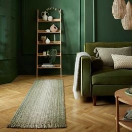 FLAIR RUGS L&auml;ufer &raquo;Jute Ombre&laquo; rechteckig 8 mm H&ouml;he gr&uuml;n Jute, Kunstfaser, Wolle
