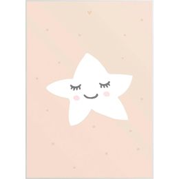 Reinders Wandbild &raquo;Slim Frame White 50x70 Sleeping Star&laquo; gr&uuml;n MDF
