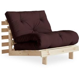 Karup Design Daybett &raquo;Daybett Roots Schlafsofa &ndash; G&auml;stebett & Sofa aus FSC -Kiefer&laquo; Inkl. Futonmatratze, in mehreren Gr&ouml;&szlig;en & Farben erh&auml;ltlich braun Bezug: 80% 