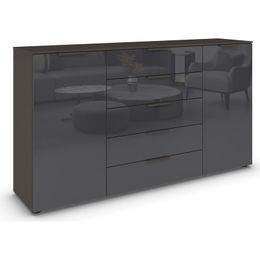 Rauch Schubkastenkommode &raquo;Kommode T&uuml;rkommode Sideboard Kombikommode FLIPP mit Glasfront&laquo; Breite 160/180 cm mit 4 Einlegeb&ouml;den, 2-trg mit 5 Schubladen 