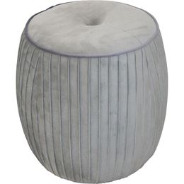 Home Affaire Hocker 1 Stk. tlg. grau Samtbezug 100% Polyester