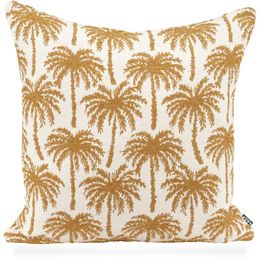 HOCK Dekokissen &raquo;Vamosa Palms&laquo; Outdoorkissen inkl. F&uuml;llung, 45x45cm, Dekokissen, Palmen, schwarz gelb Obermaterial: 60% Polypropylen, 40% Polyacryl