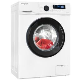 Exquisit Waschmaschine &raquo;WA8014-020A weiss&laquo; 8 kg 1400 U/min Vollelektronisch mit Startzeitvorwahl & Restlaufanzeige wei&szlig; Elegantes wei&szlig;es Design mit 