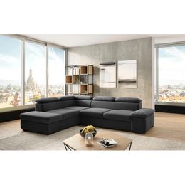Sit & More sit&more Ecksofa &raquo;Alcudia L-Form&laquo; mit Armteilverstellung, optional Kopfteilverstellung und Bettfunktion grau 98% Polyester, 2% Polyamid