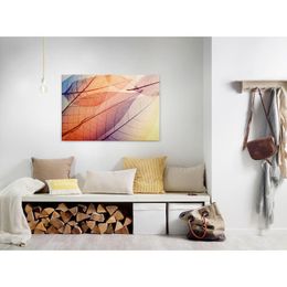 A.S. Cr&eacute;ation Leinwandbild &raquo;Limpid Leaf&laquo; Kunst Natur 1 Stk. tlg. Keilrahmen Moderne Bl&auml;tter Bunt Leinwand-Bild Wohnzimmer modern Kinder bunt Holz, Stahl