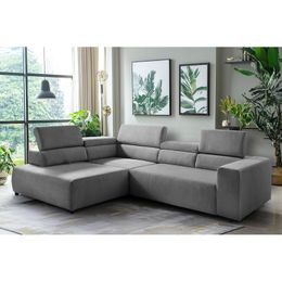 exxpo - sofa fashion Ecksofa &raquo;VITTORIO mit Komfortfunktionen, bequem und modern, Cord, L-Form&laquo; inkl. Kopfteil- und Sitztiefenverstellung, wahlweise 