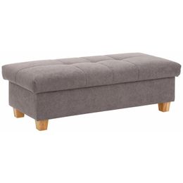 Home Affaire Hocker &raquo;Lyla&laquo; mit Stauraum, Breite 131 cm grau Luxus-Microfaser (100% Polyester);Microfaser PRIMABELLE (100% Polyester);Struktur fein (
