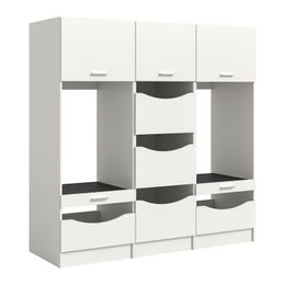 Welltime Mehrzweckschrank-Set &raquo;FALAS, TOPSELLER!, 3-teilig, Hauswirtschaftsraum Set, Breite 192 cm&laquo; 2x Waschmaschinenumbau- & 1x W&auml;scheschrank 