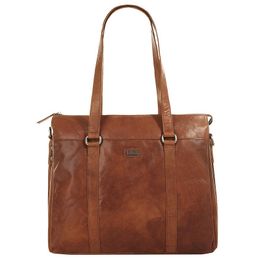 SPIKES & SPARROW Spikes & Sparrow Damen Shopper echt Leder braun