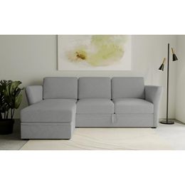 Home Affaire Ecksofa &raquo;Lavars, L-Form, Schlafsofa&laquo; mit Bettfunktion und Stauraum, in zwei verschiedenen Bezugsqualit&auml;ten grau 62% Polypropylene, 38% 