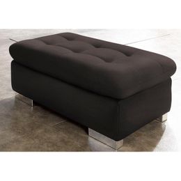 Sit & More sit&more Hocker &raquo;Pale&laquo; schwarz Luxus-Kunstleder im Korpus und Softstruktur aus 80% Polyester und 20% Polyamid in Sitz und R&uuml;cken.;Struktur (80% 