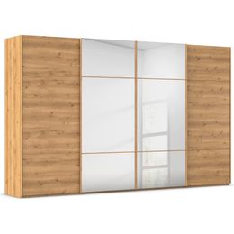 Rauch Schwebet&uuml;renschrank &raquo;Kleiderschrank Schrank Garderobe Schlafzimmerschrank SCALE-TRIO&laquo; edle dreigeteilte Front mit 2 Zierleisten und Spiegel MADE