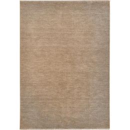 LUXOR living Teppich &raquo;Vilnius&laquo; rechteckig 13 mm H&ouml;he melierte Optik, weicher Flor, mit Fransen, Wohnzimmer beige Polyester