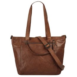 SPIKES & SPARROW Spikes & Sparrow Damen Shopper echt Leder braun