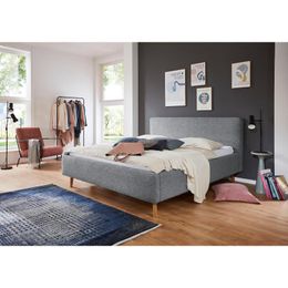 Meise M&ouml;bel meise.m&ouml;bel Polsterbett &raquo;Mattis&laquo; Topseller, wahlweise mit Bettkasten blau Bezug Bett: Multicolor (100% Polyester)