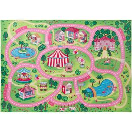 ANDIAMO Kinderteppich &raquo;Street&laquo; rechteckig 5 mm H&ouml;he Stra&szlig;en-Spiel-Teppich, weiche Spielunterlage, rutschhemmend pink Obermaterial: 100% Polyester