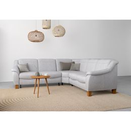 Home Affaire Ecksofa &raquo;Caldera L-Form&laquo; Federkern, wahlweise mit Kopfteilverstellung, Bettfunktion, Bettkasten silber 100% Polyester