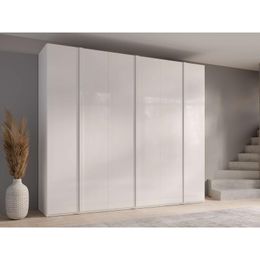 Home Affaire Kleiderschrank &raquo;Kleiderschrank Malissa mit Regalen und Kleiderstangen&laquo; Garderobe mit 6 Hochglanz-Dreht&uuml;ren, BxTxH 270x59x237 cm wei&szlig; MDF,