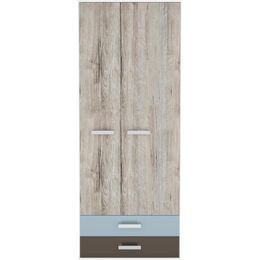 FMD Kleiderschrank &raquo;Nona&laquo; Breite 75,6 cm blau Holzwerkstoff