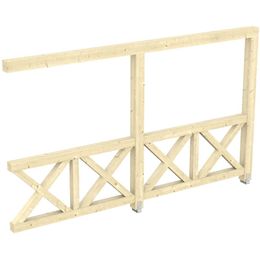 Skan Holz Carport-Seitenwand &raquo;Andreaskreuz&laquo; Wandanbau beige Holzwerkstoff