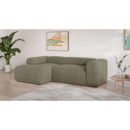 s.Oliver Ecksofa &raquo;EMMERIK Designersofa, L-Form mit Wellenfederung, B/T/H: 260/155/73 cm&laquo; hoher Sitzkomfort, gem&uuml;tlich und modern, auch in Cord gr&uuml;n 