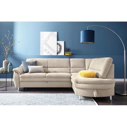 Sit & More sit&more Ecksofa &raquo;Cardoso L-Form&laquo; mit Federkern, wahlweise mit Bettfunktion und Schubkasten beige Luxus-Microfaser (90% Polyester, 10% Polyamid);