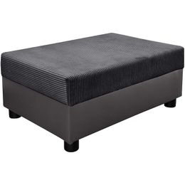 Collection AB Hocker &raquo;Parma&laquo; Frei stellbar, komfortabler Federkern, individuell kombinierbar grau 100%Polyester