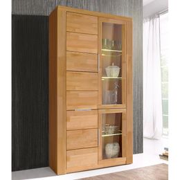 OTTO home Vitrine beige Holz teilmassiv