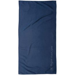 Tom Tailor HOME Sporthandtuch &raquo;Fitnesstuch COLOR BATH&laquo; Logo Pr&auml;gung, Mikrofaser, weich, schnell trocknend blau Microfaser, Mikrofaser